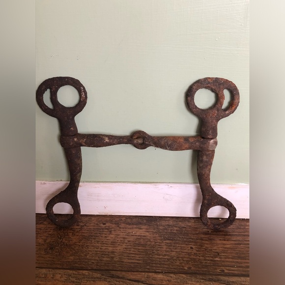 Accents | Vintage Rustic Horse Bit Farm Tack Room Western Decor Patina ...